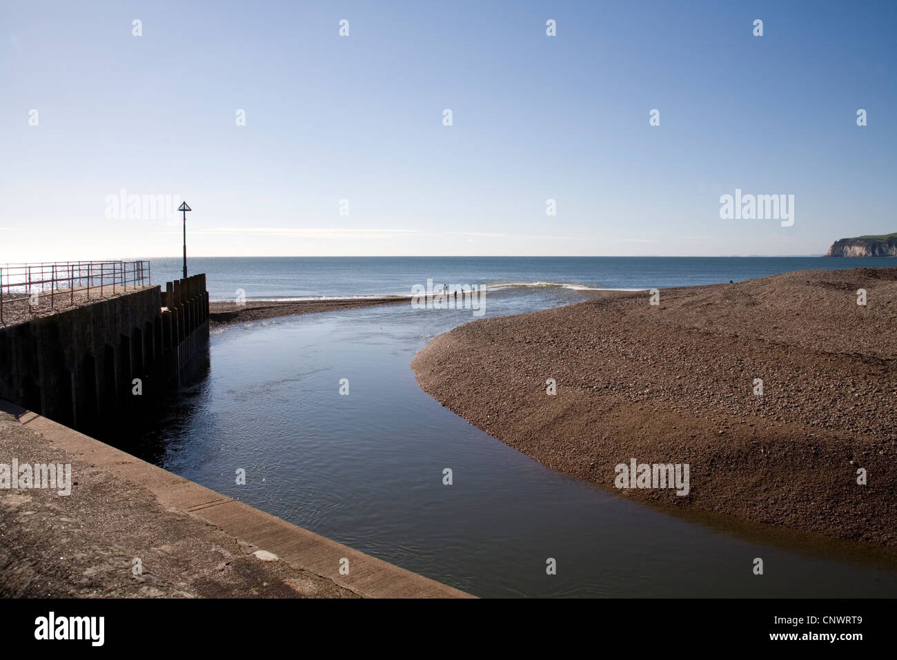 Axe Valley Estuary beach Stock Photo - Alamy