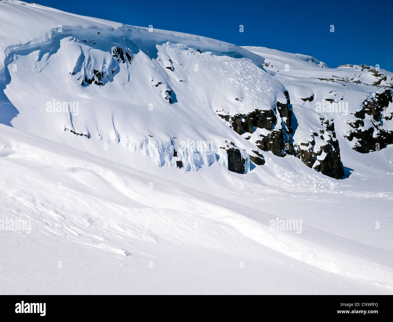 Winter mountain scenery in Norway in the Hardanger region Stock Photo ...