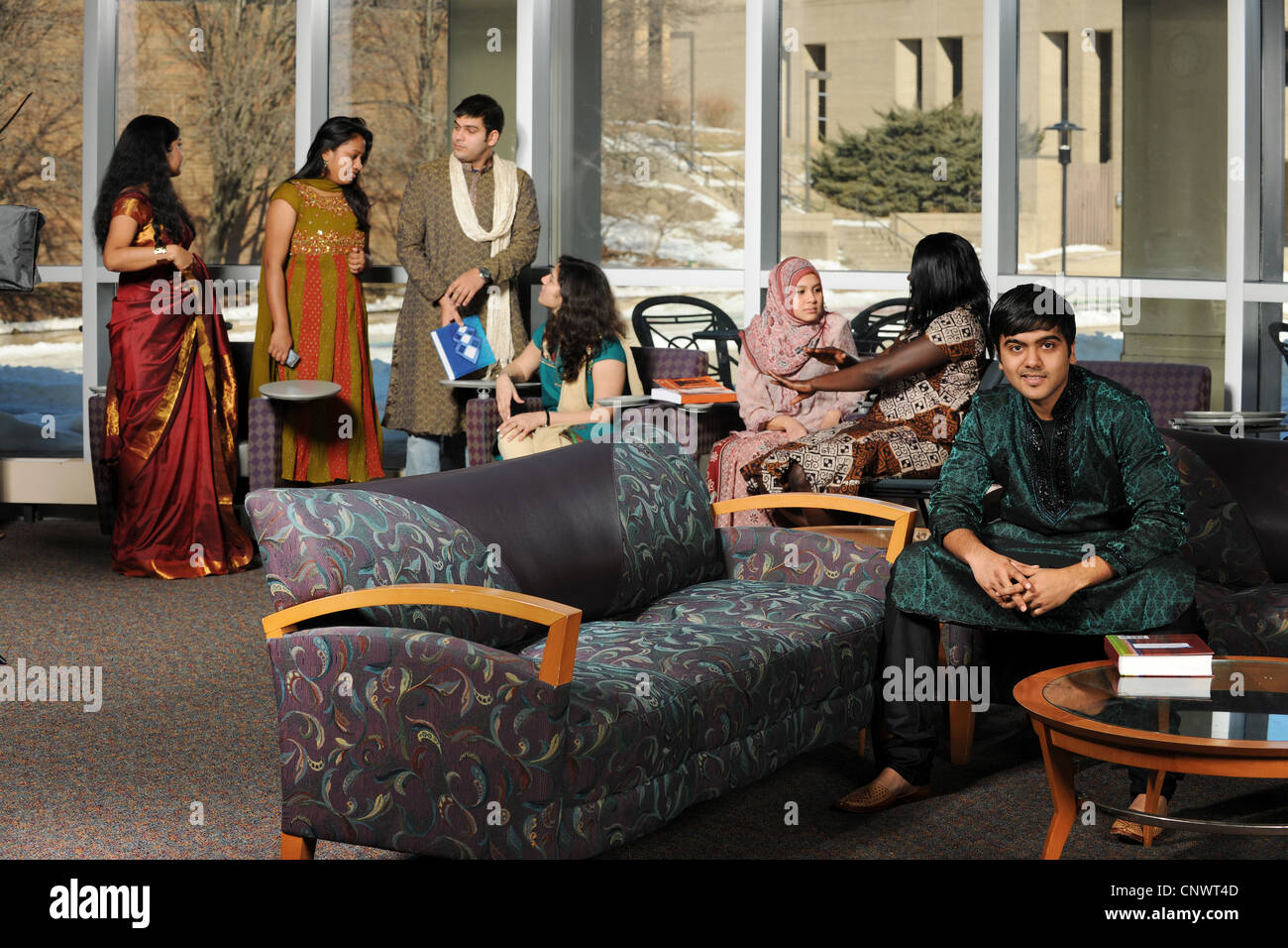 Group of Diverse College Students wearing their traditional attire in ...