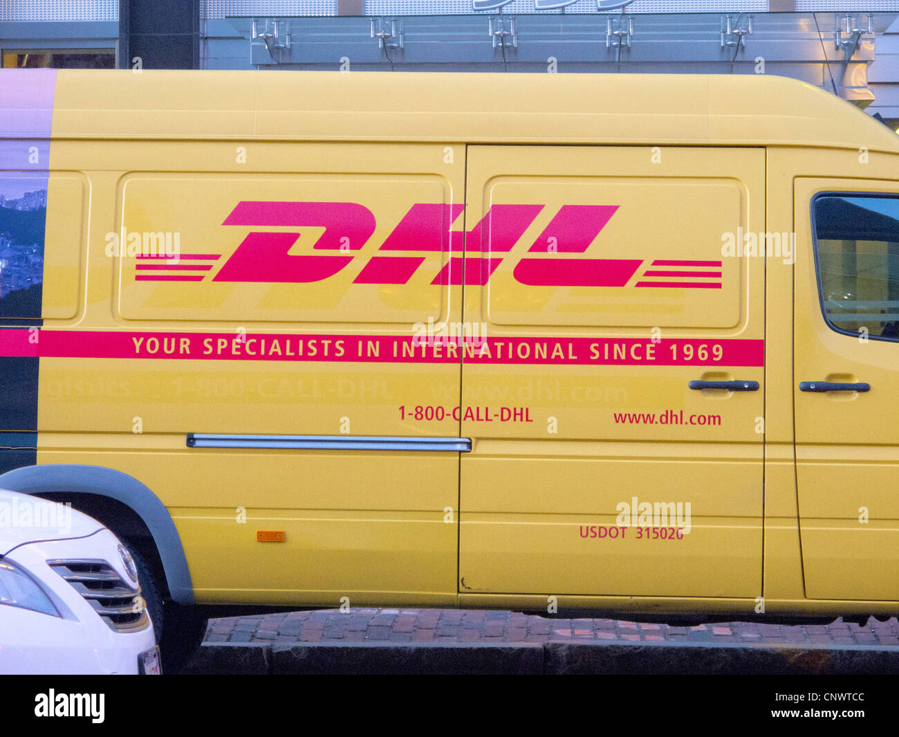 A DHL delivery van in Boston Massachusetts Stock Photo - Alamy