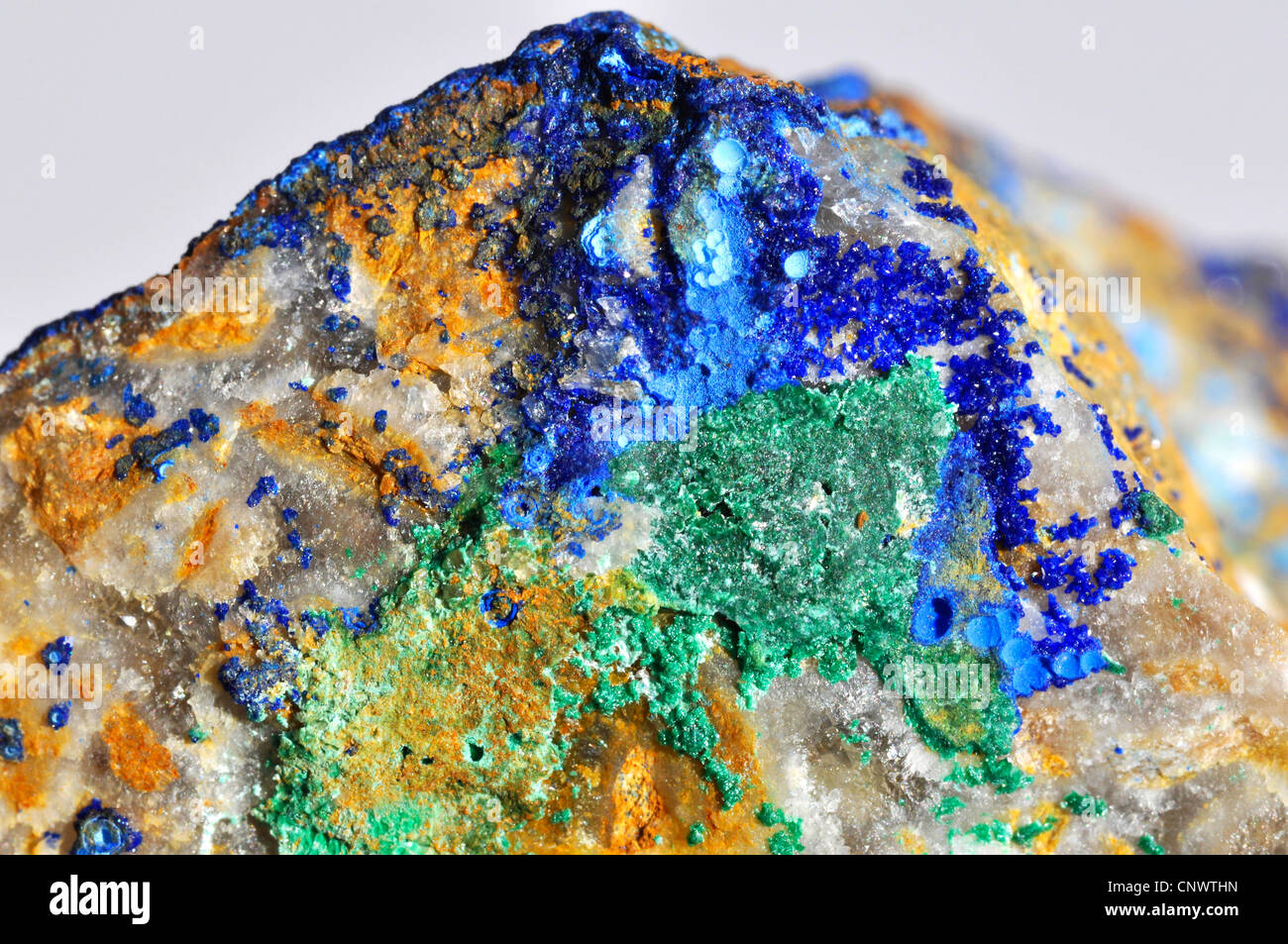 azurite on malachite Stock Photo - Alamy
