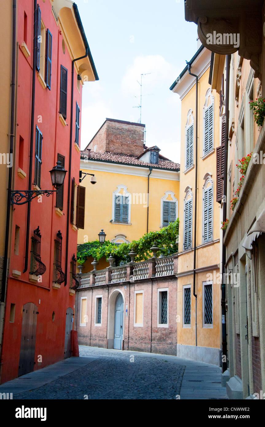 Narrow Streets of Modena a city in the Emilia-Romagna region of Italy ...