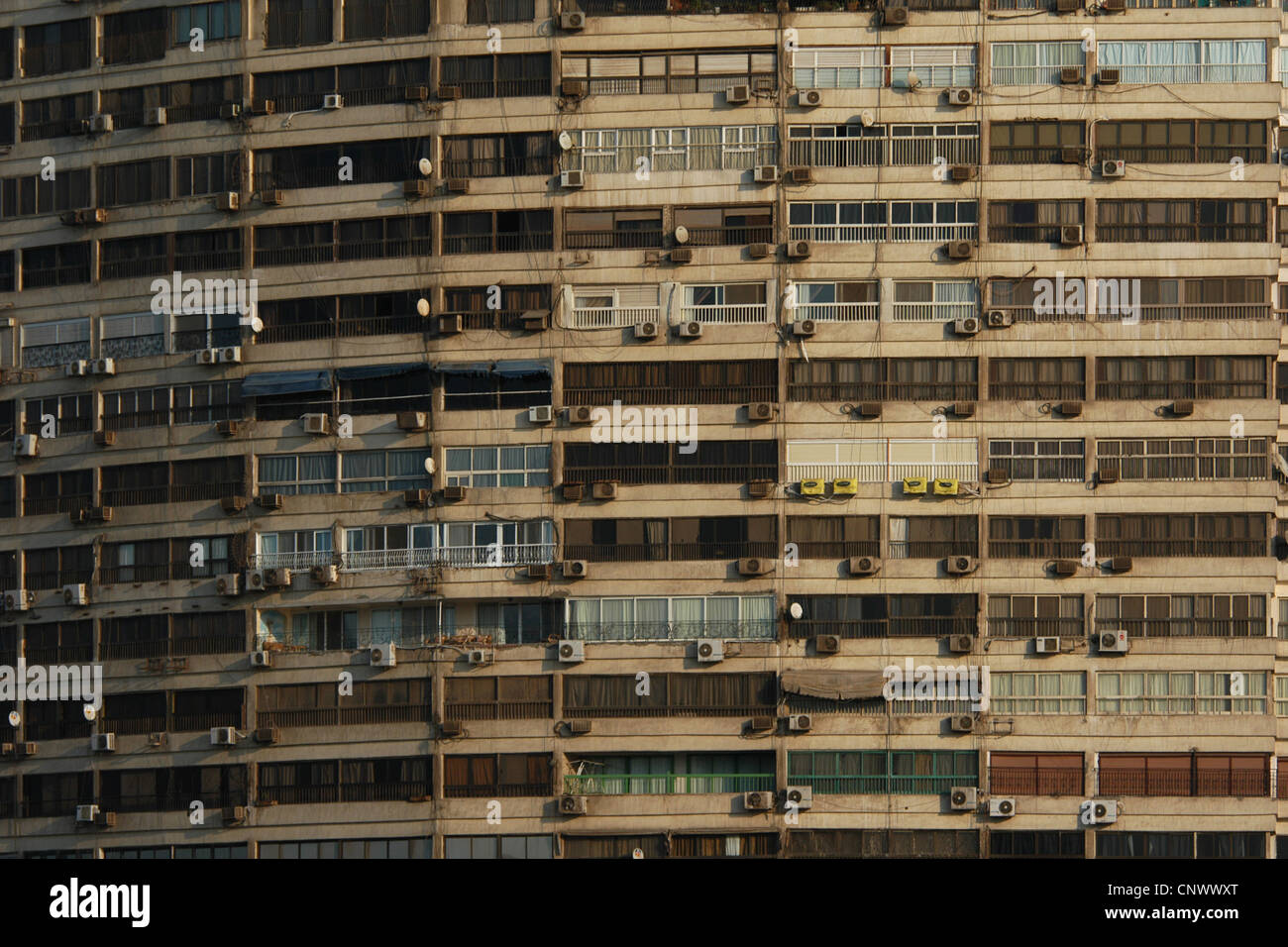 Office buildings on the embankment of the Nile in Cairo, Egypt Stock ...