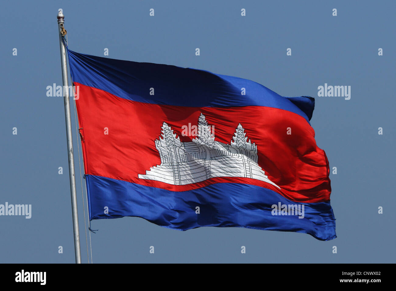 National flag of Cambodia Stock Photo - Alamy