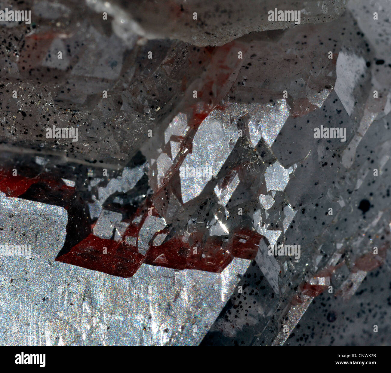 rock crystal with inclusions of haematite Stock Photo - Alamy