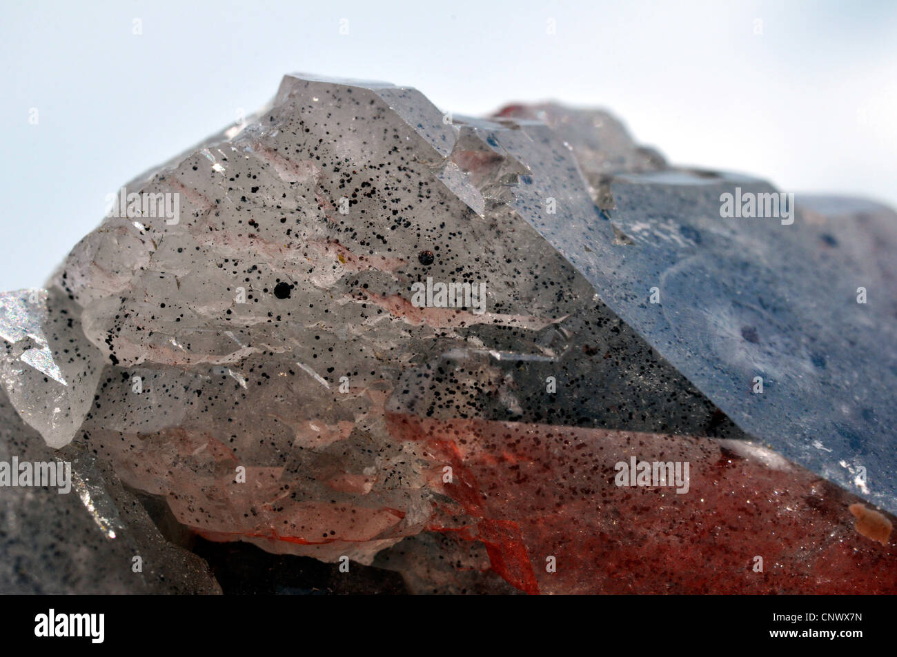 rock crystal with inclusions of haematite Stock Photo - Alamy