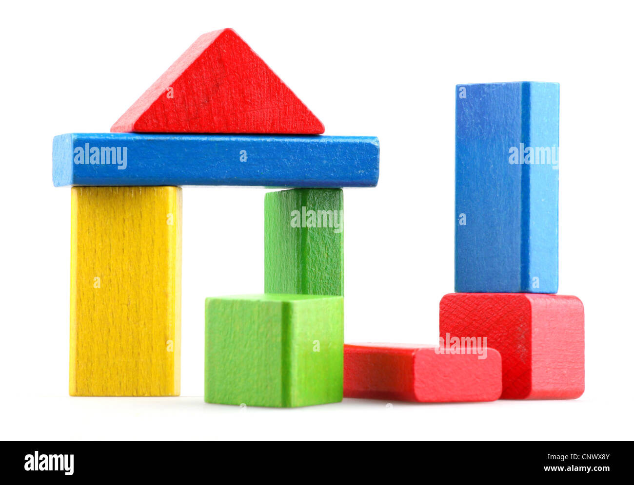 Blue house building tower build Cut Out Stock Images & Pictures - Alamy