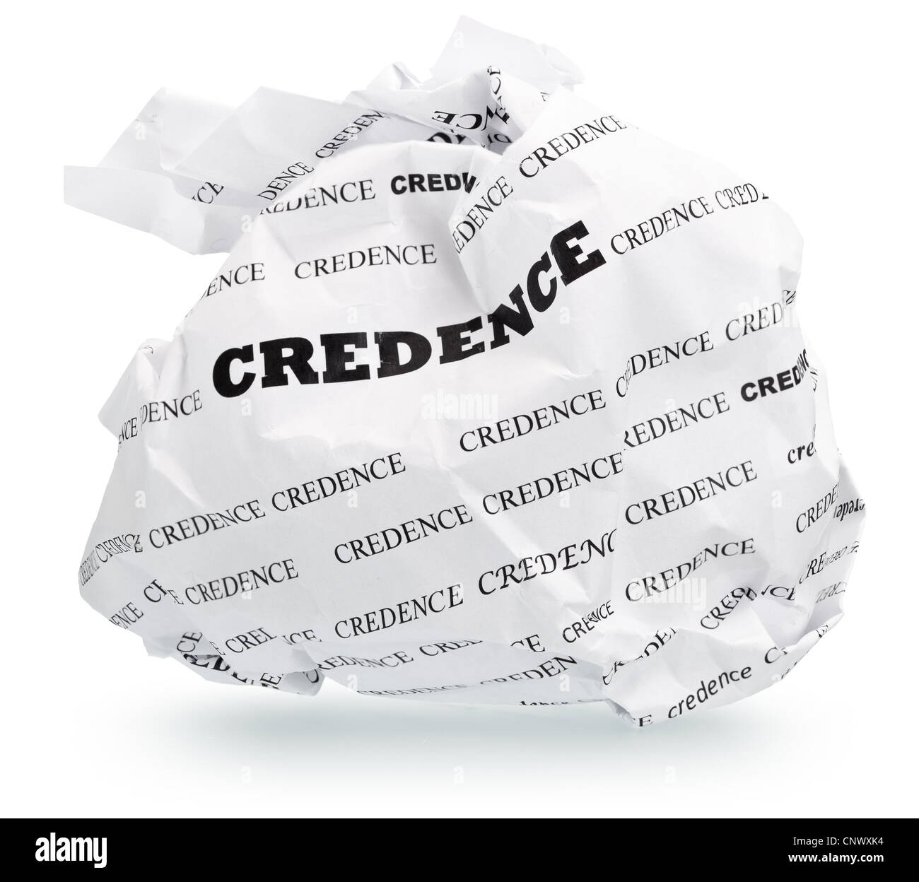 ball of crumpled paper with conceptual text Stock Photo - Alamy