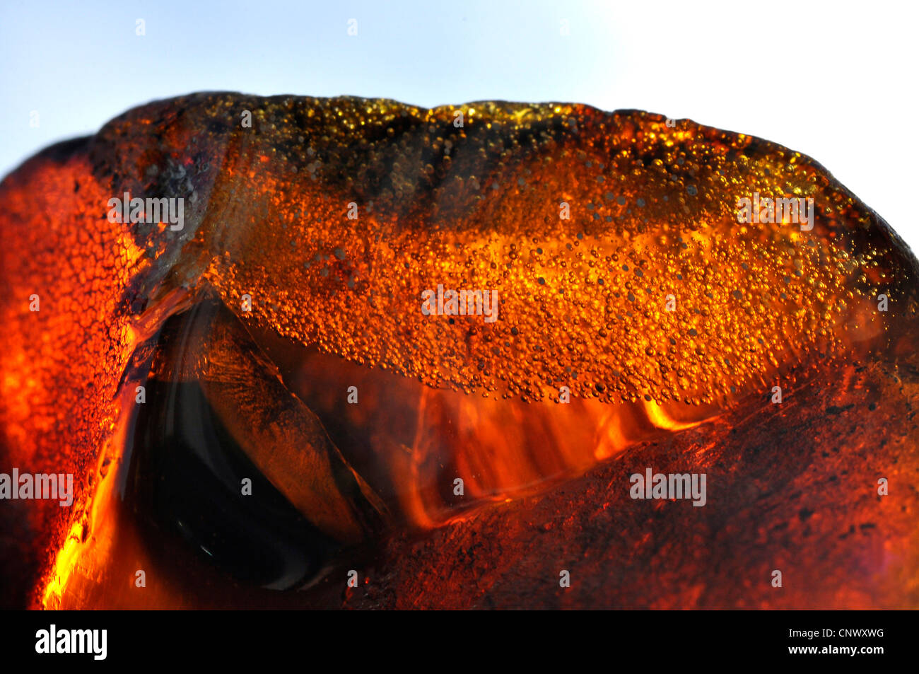 mexican amber with included bubbles Stock Photo - Alamy