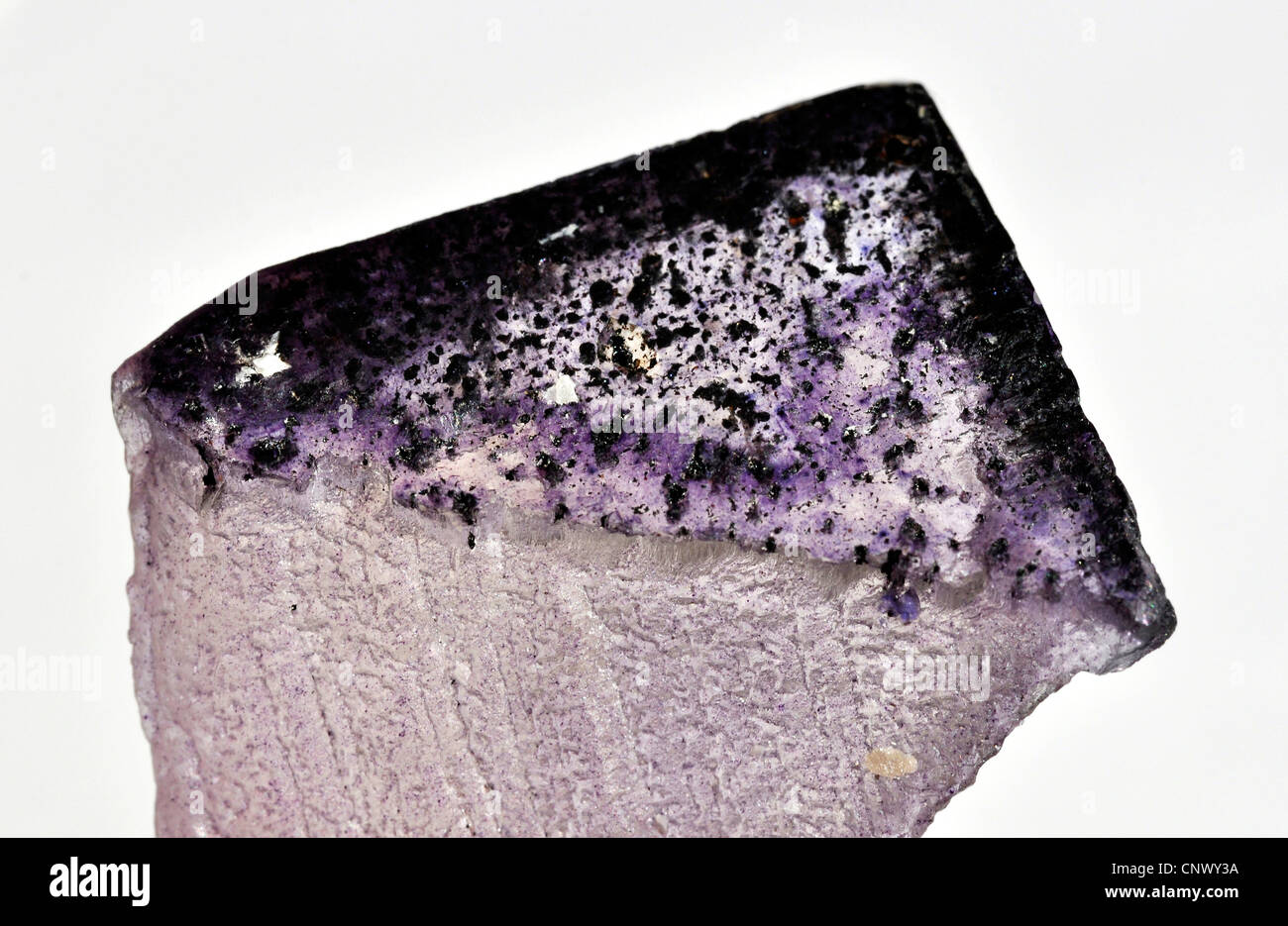 fluorite crystal with inclusion of haematite Stock Photo - Alamy
