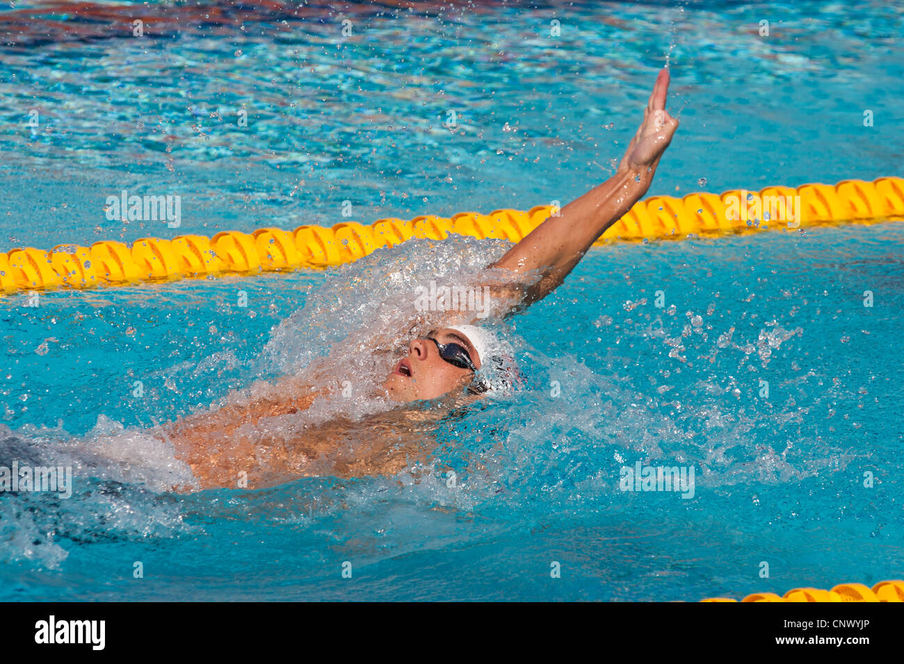 Michael Phelps (USA) during the 400m Individual medley heats 2004 ...