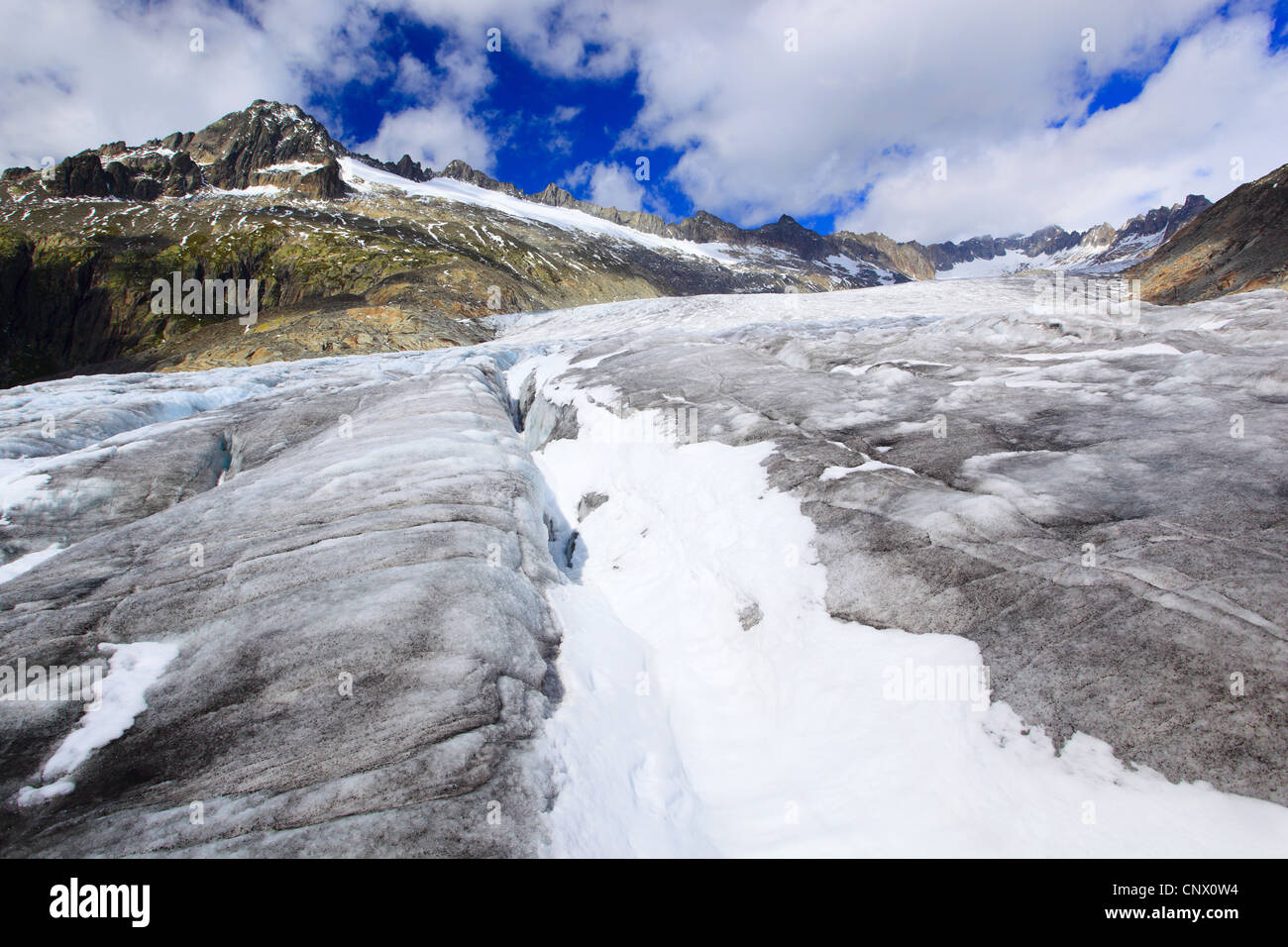 Rhone glacler at Furka pass, Switzerland, Valais, Oberwallis Stock ...