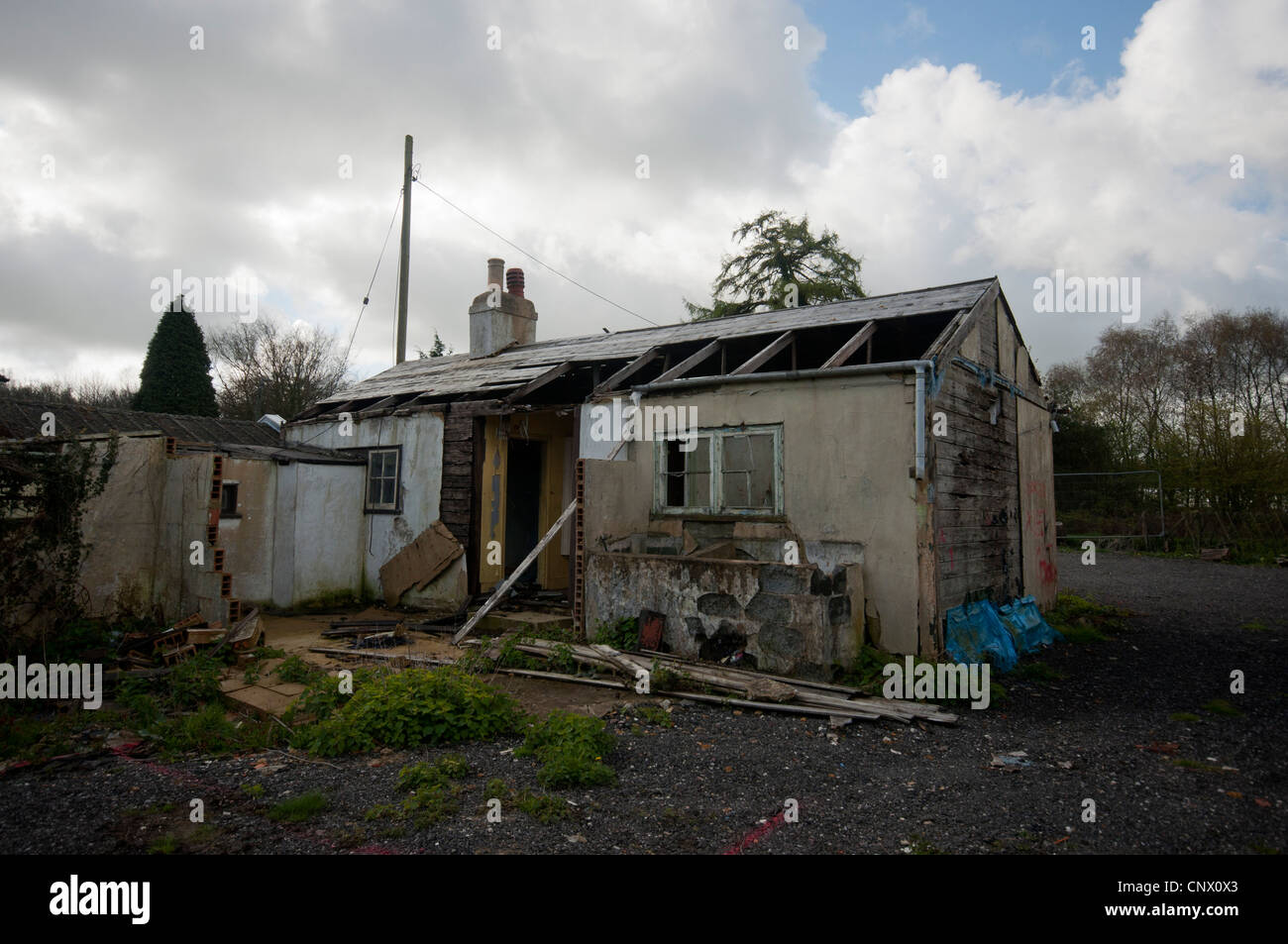 Derelict house due for redevelopment England UK Stock Photo - Alamy