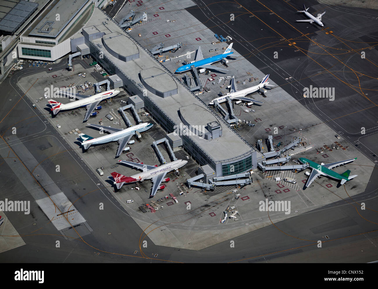 aerial photograph of San Francisco International airport SFO Stock ...