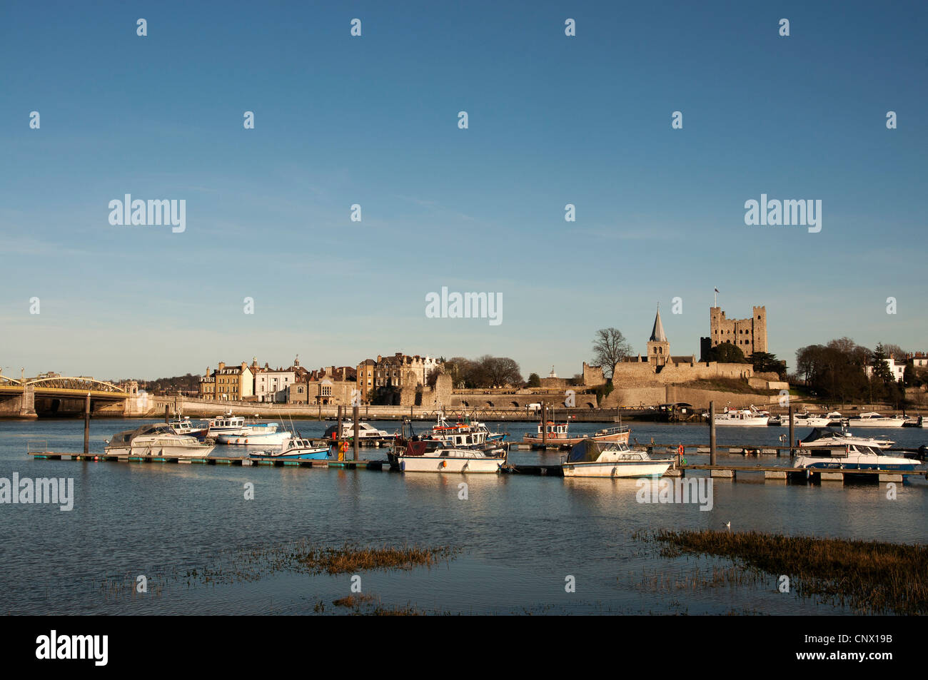 Rochester Town kent england on the river medway Stock Photo - Alamy