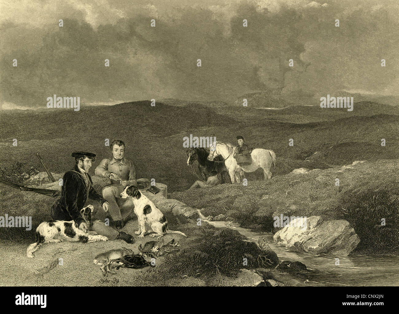 Hunting party victorian hi-res stock photography and images - Alamy