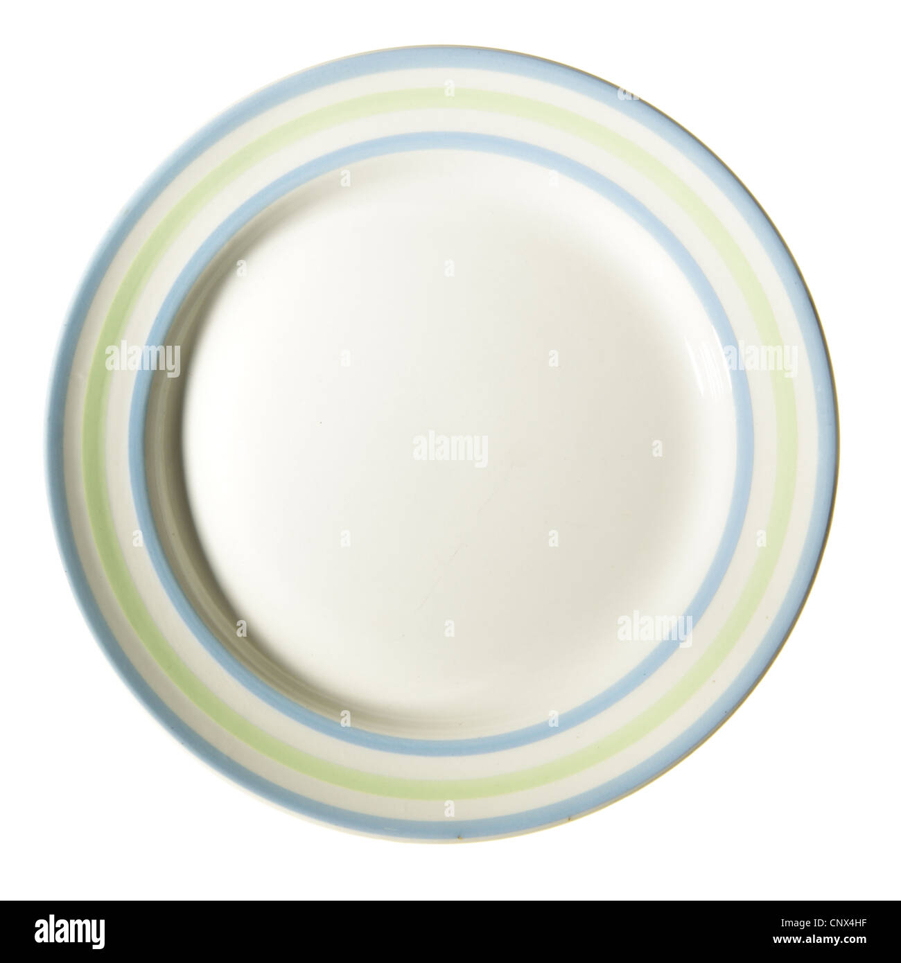 Plate with border isolated over white background Stock Photo - Alamy