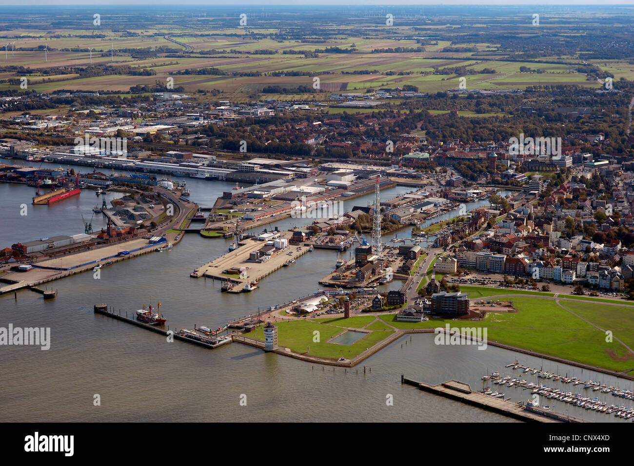 Harbours of cuxhaven with alten liebe hi-res stock photography and ...