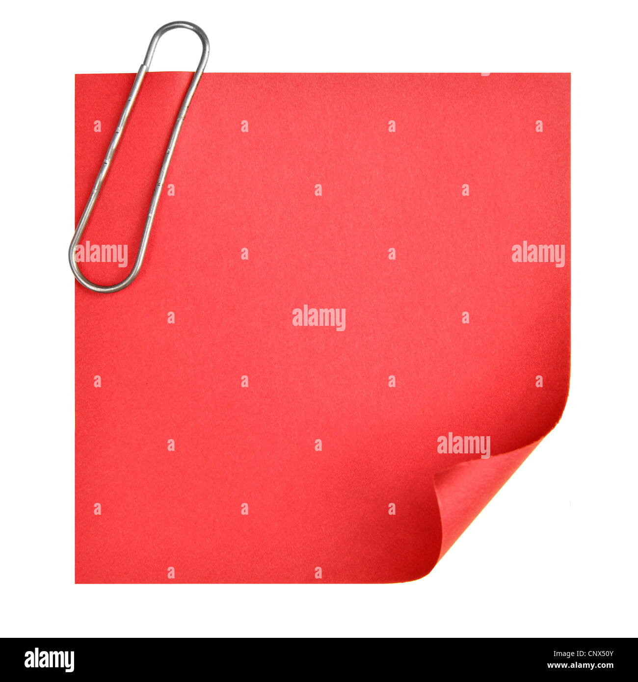 Blank paper with clip isolated over white background Stock Photo - Alamy