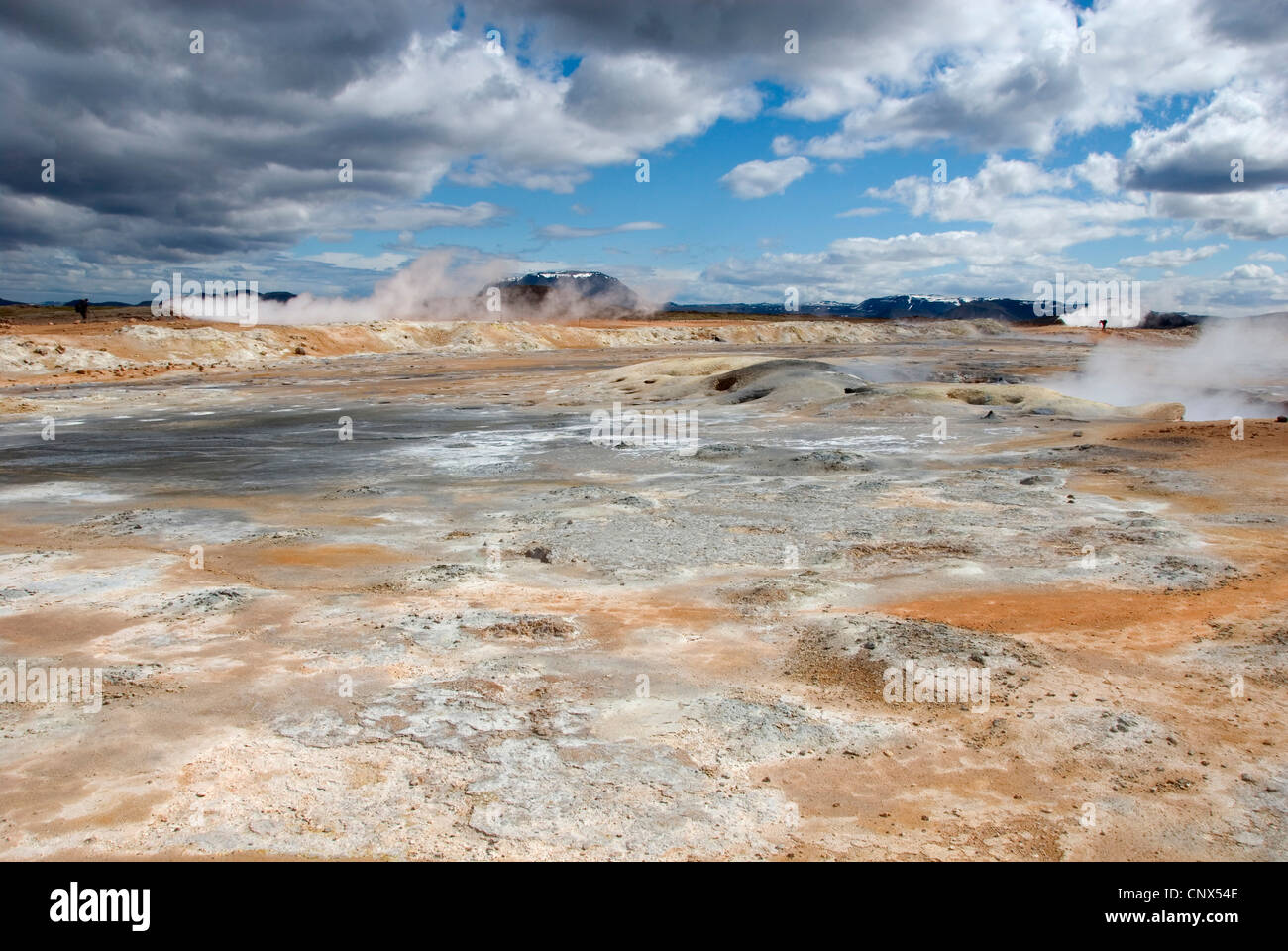 geothermal area of Hveraroend, Iceland, Namaskard, Namafjall Stock ...