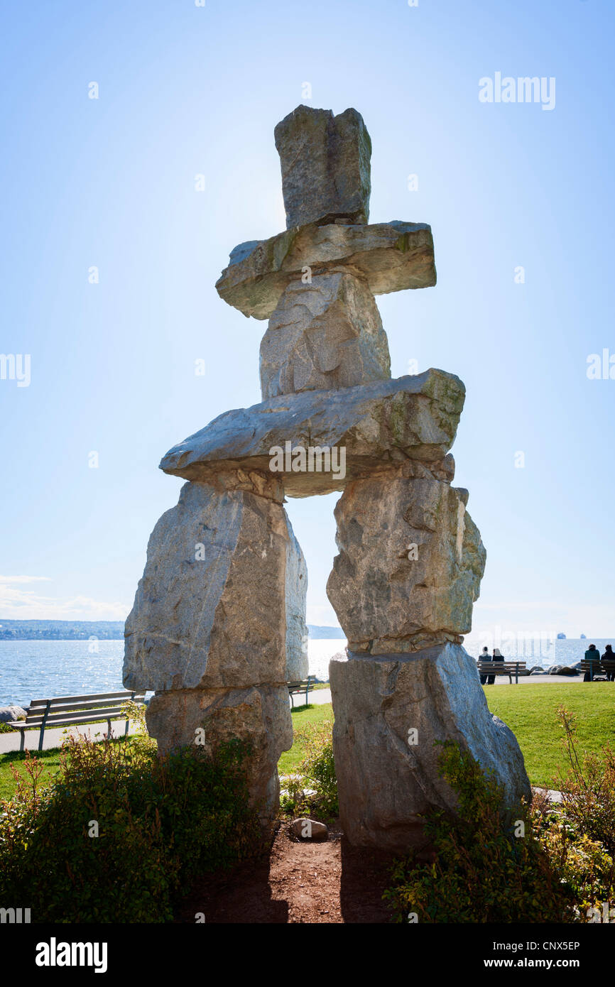 Inuksuk, English Bay, Vancouver Stock Photo - Alamy