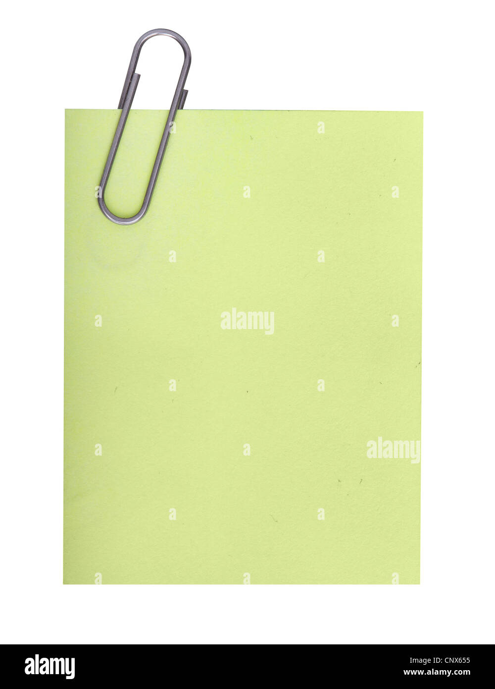 Blank paper with clip isolated over white background Stock Photo - Alamy