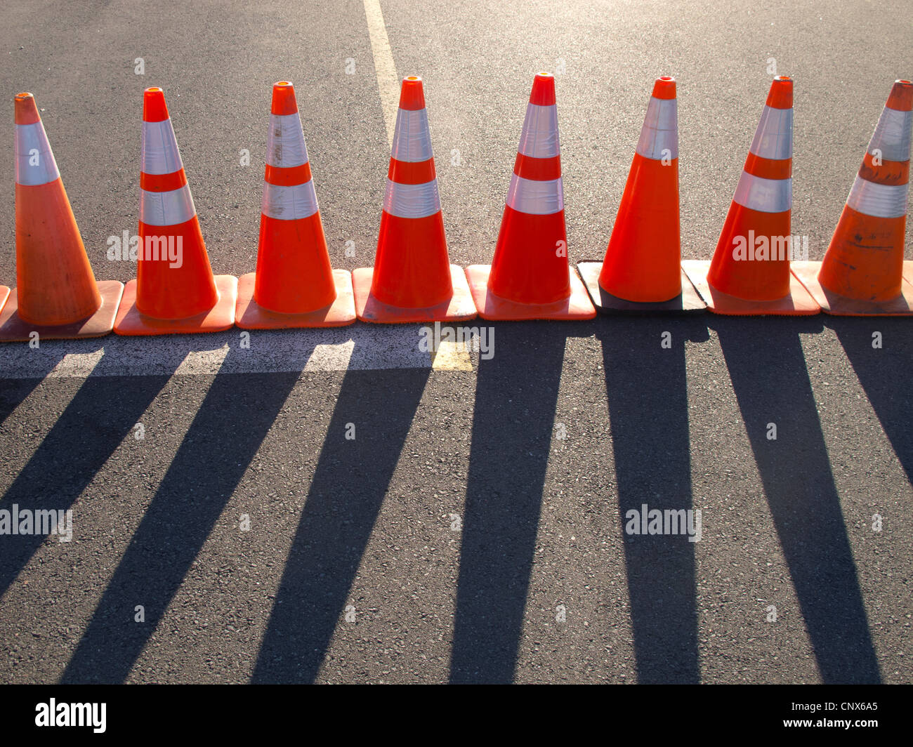 Many safety cones hi-res stock photography and images - Alamy