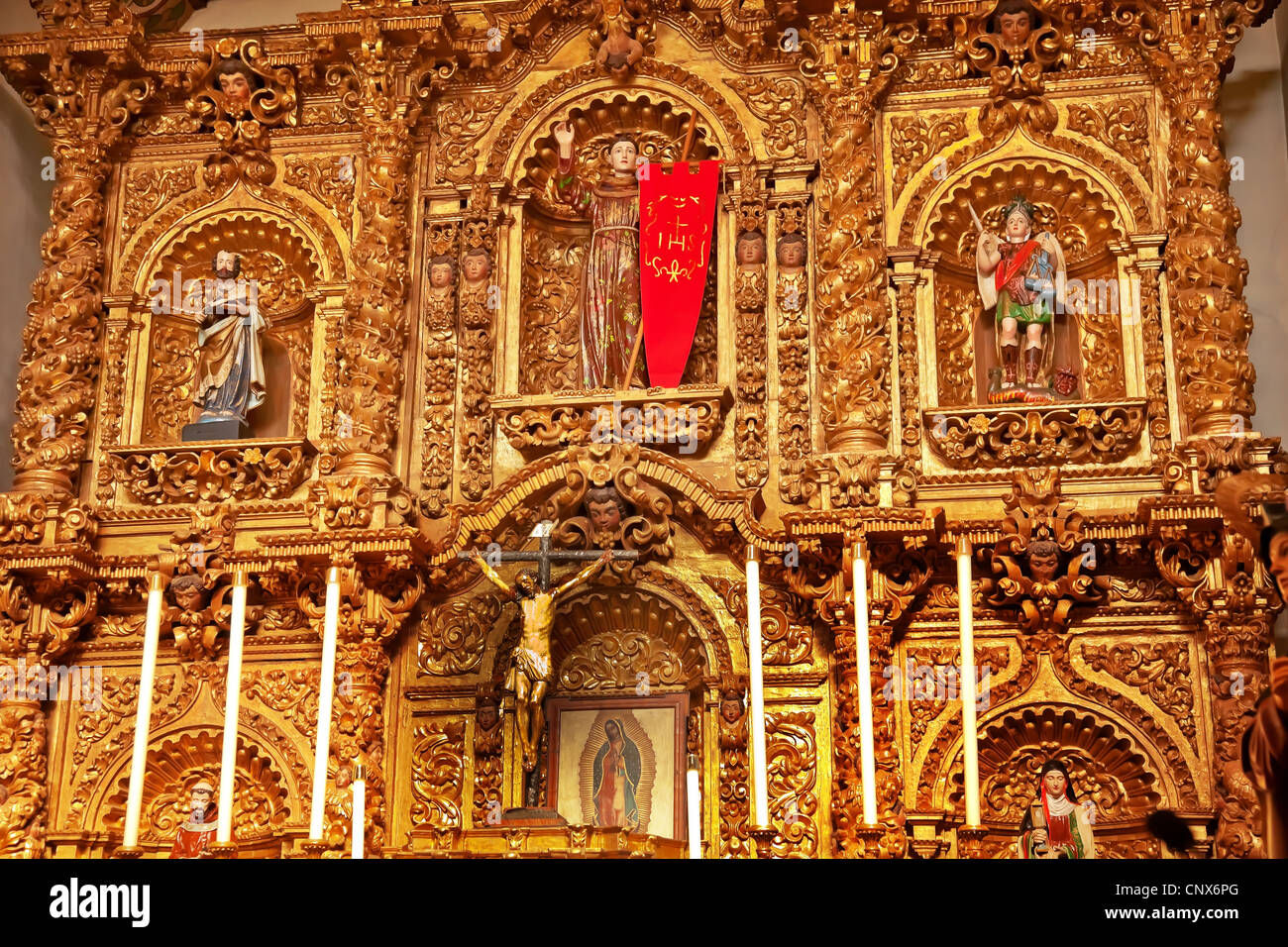 Golden Altar Serra Chapel Mission San Juan Capistrano Church California ...