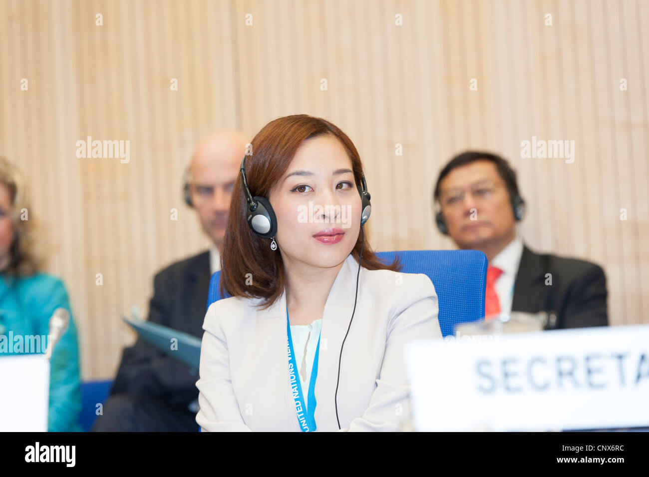 HRH Princess Bajrakitiyabha Mahidol of Thailand, during CCPCJ conference at the UNOV in Vienna ...