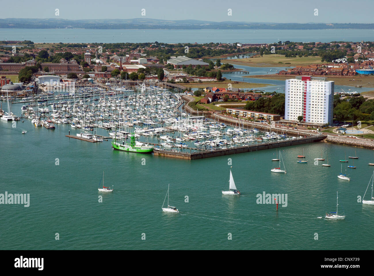 Portsmouth historic dockyard aerial hi-res stock photography and images ...