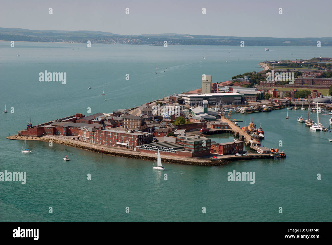 View of Portsmouth Dockyard, from the Spinnaker,Tower Stock Photo - Alamy