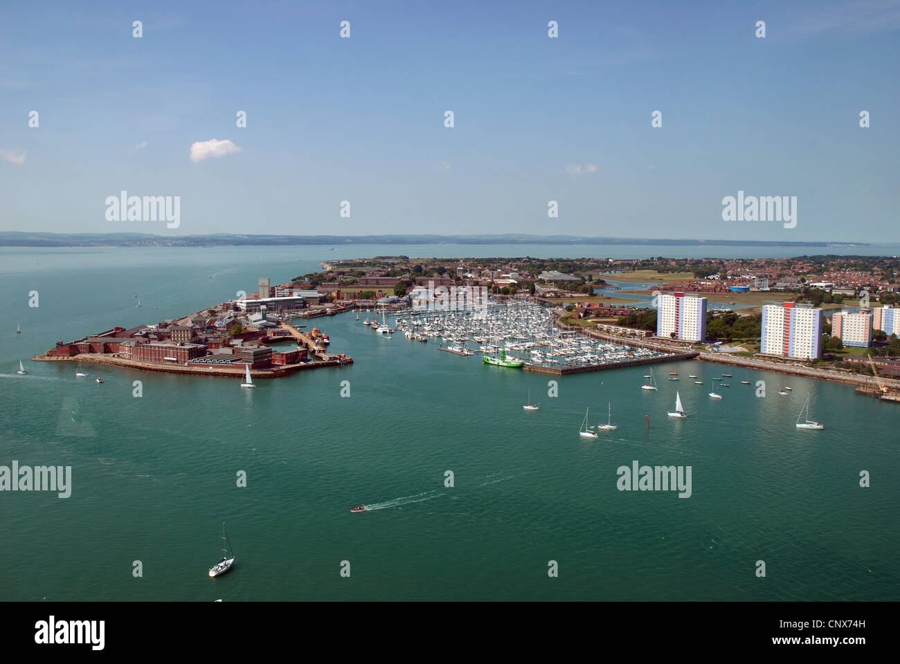 Portsmouth historic dockyard aerial hi-res stock photography and images ...