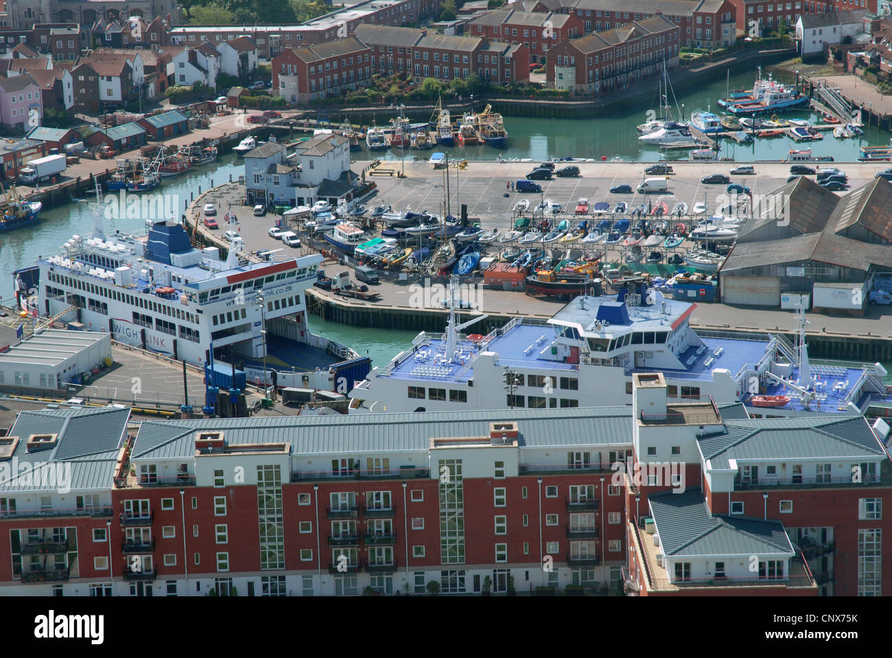 Portsmouth historic dockyard aerial hi-res stock photography and images ...