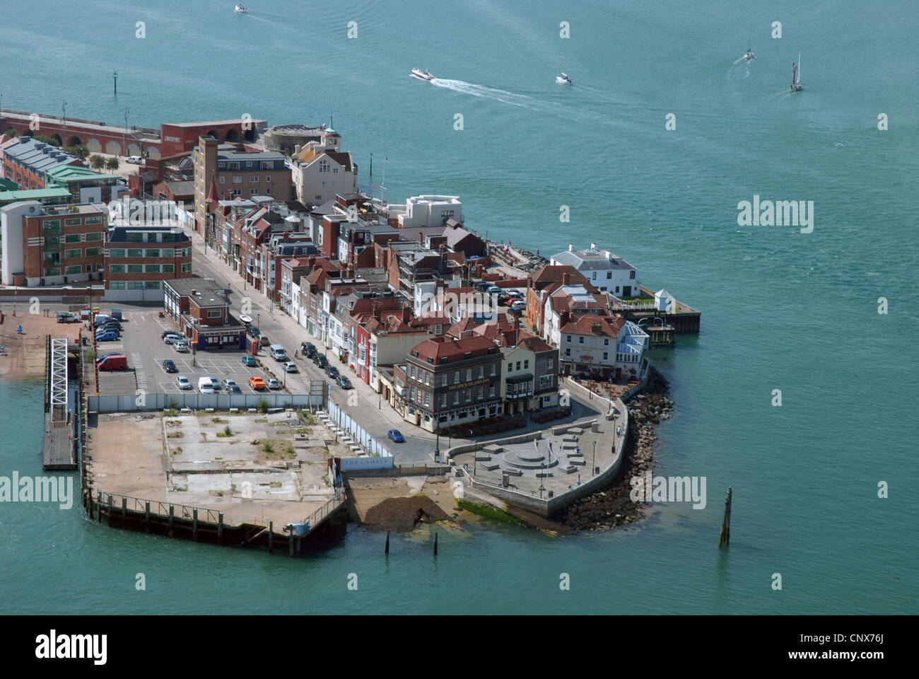Portsmouth historic dockyard aerial hi-res stock photography and images ...