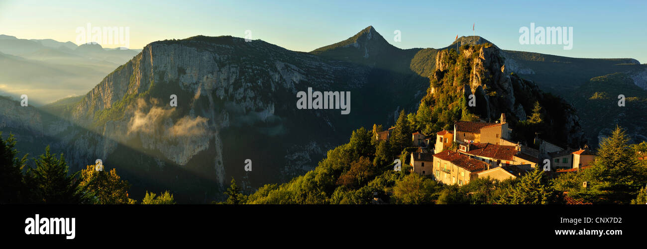 village de Rougon and the canyon of Verdon, France, Provence Stock ...
