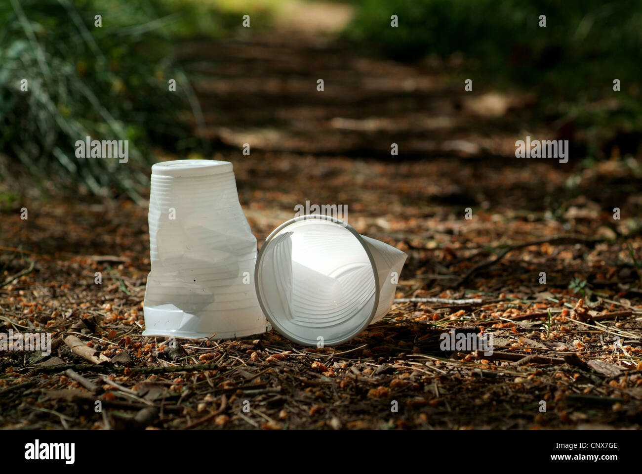 plastic cups, recycle, planet ecology Stock Photo - Alamy