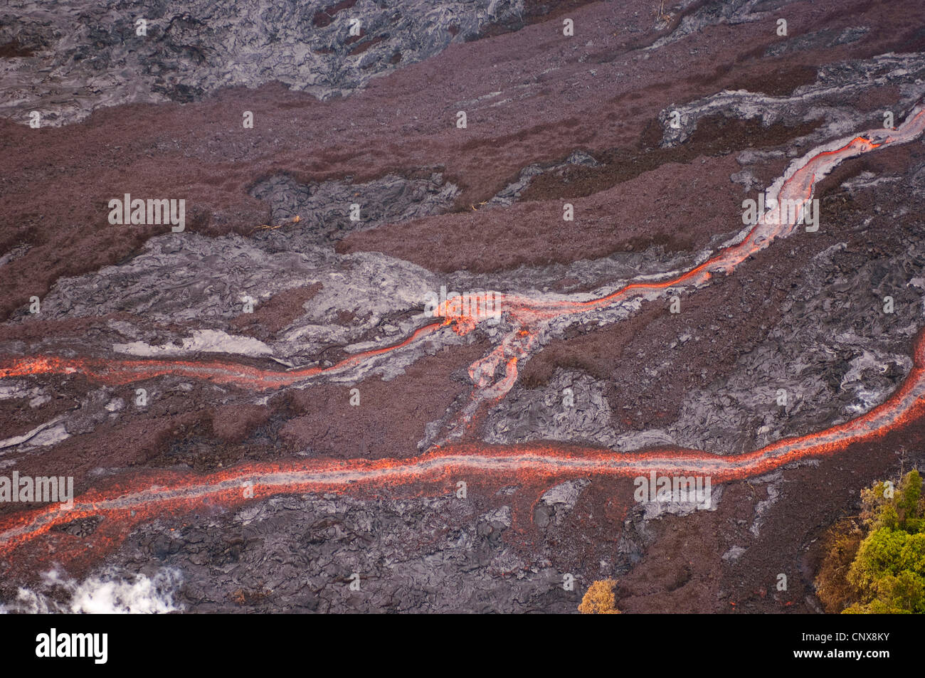 Lava flowing from Kilauea Volcano, USA, Hawaii, Hawaii Volcanoes ...