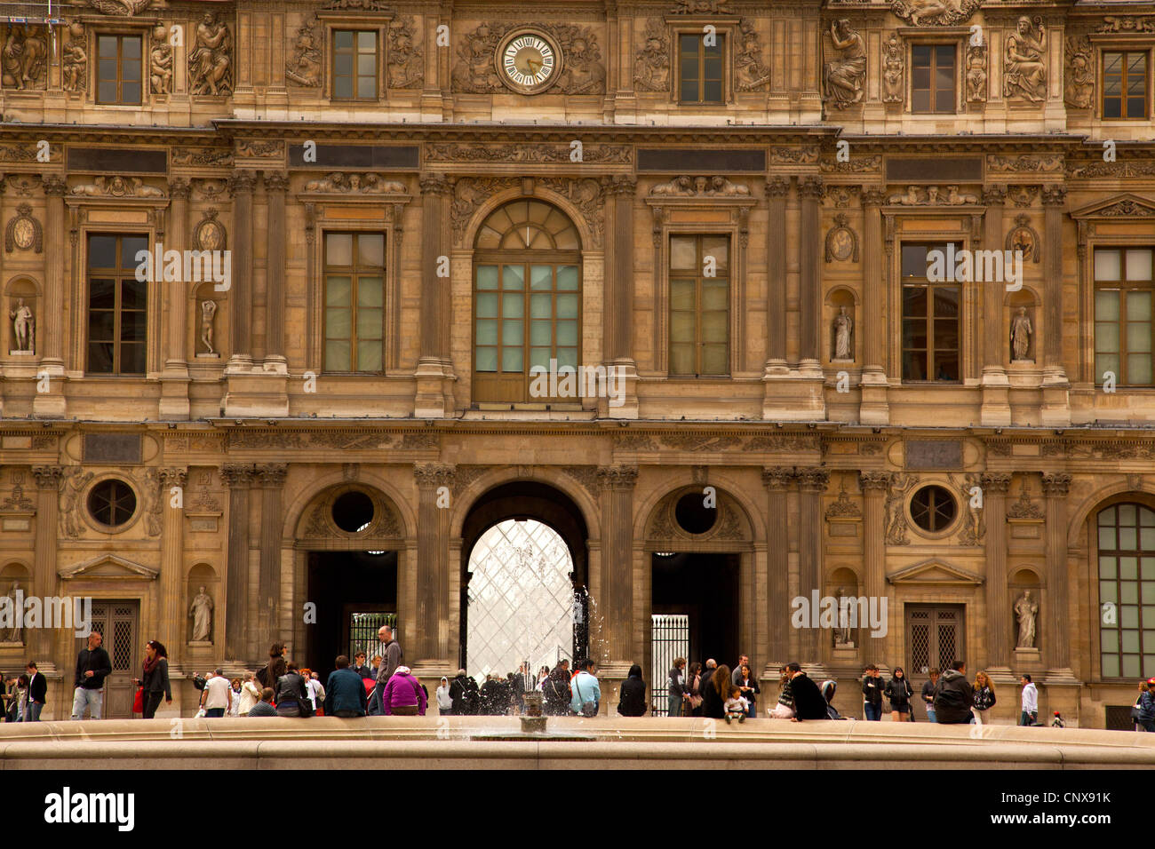 Cour Carree in front of Musee du Louvre in Paris France Stock Photo - Alamy