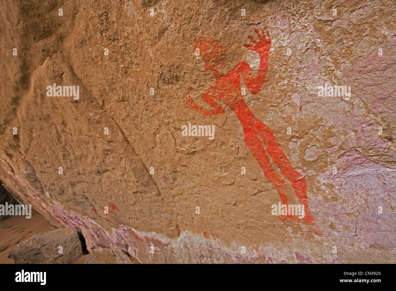 prehistoric rock paintings in the Tadrart Valley at the Acacus ...