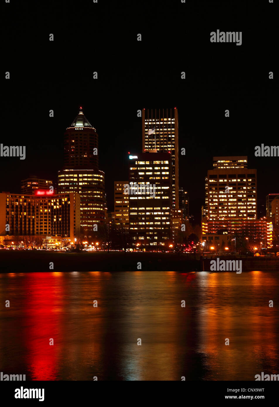 Portland OR.,at night Stock Photo - Alamy