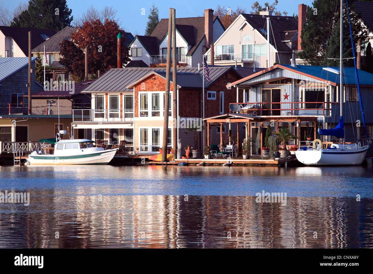 Living on the water, Portland Oregon Stock Photo - Alamy