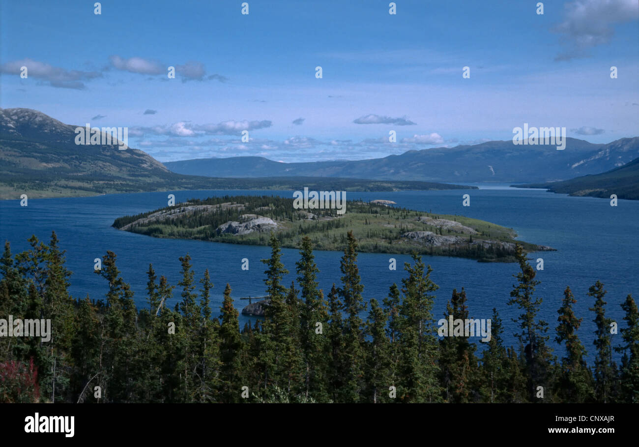 Bennett Lake south of Carcross, Yukon along Hwy 2, enroute to Skagway ...