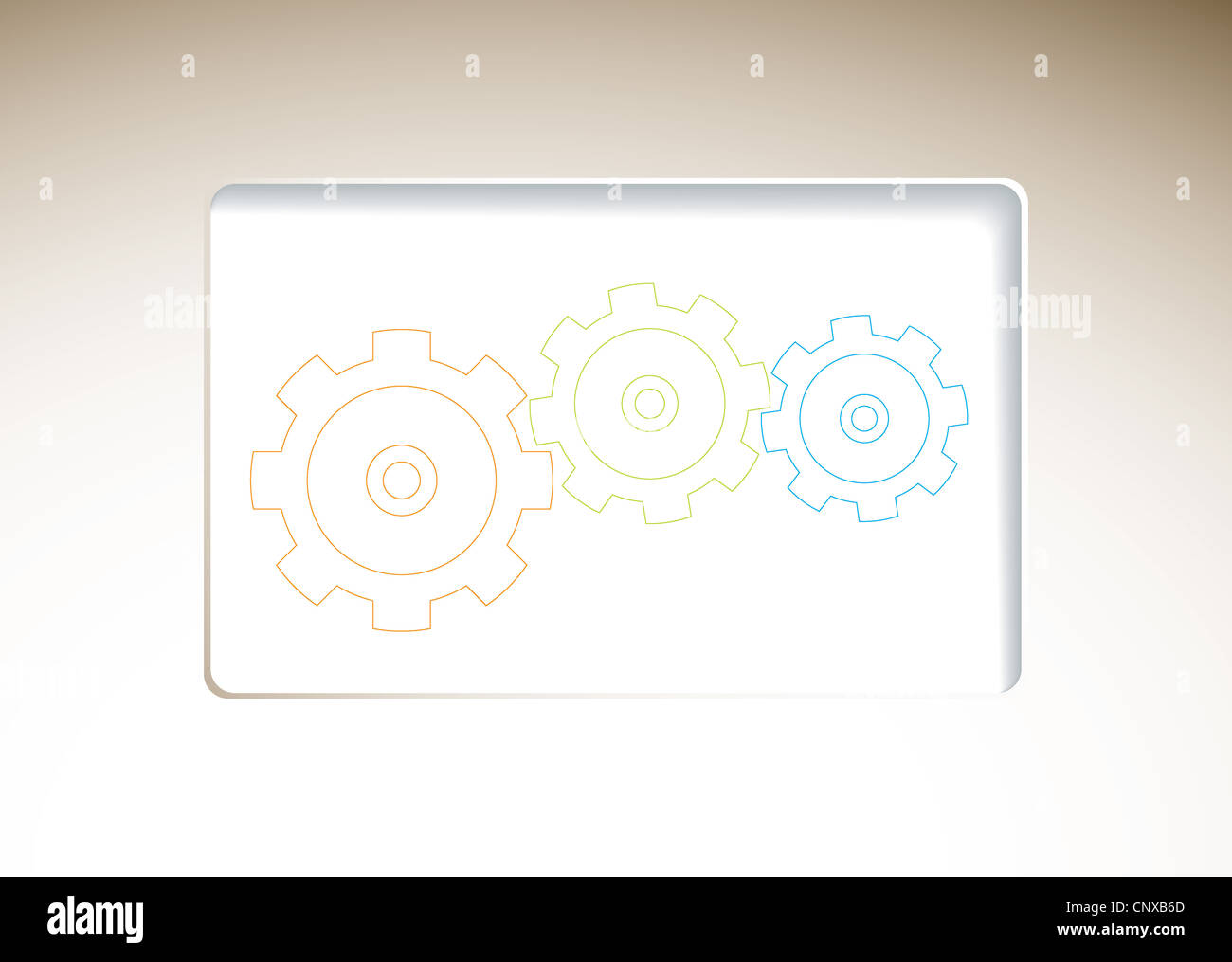 Modern business template background with machine cogs and copyspace ...
