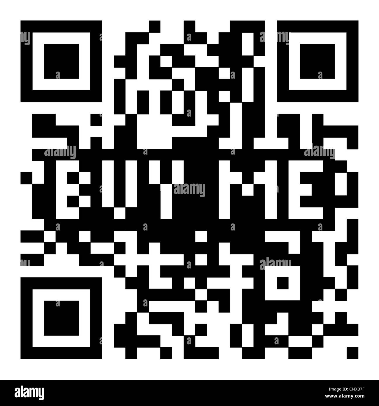 Simple modern qr code with buy me for shopping icon Stock Photo - Alamy