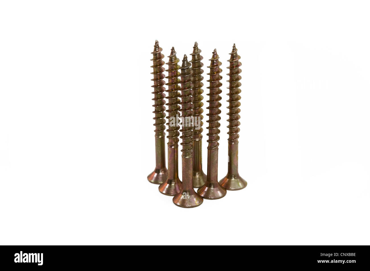 groups of screws isolated on white background Stock Photo - Alamy