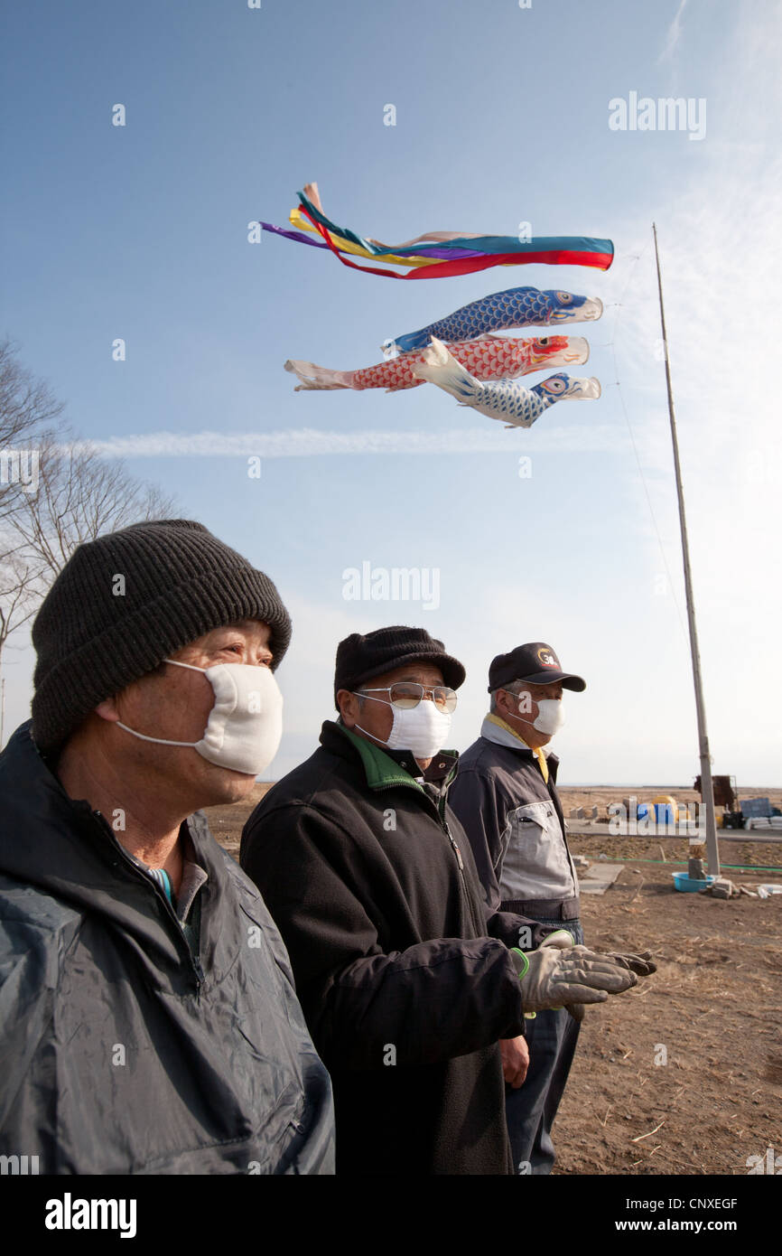 The tsunami-hit zone of Minami-Soma town, in Tohoku, Japan. Minami-Soma ...