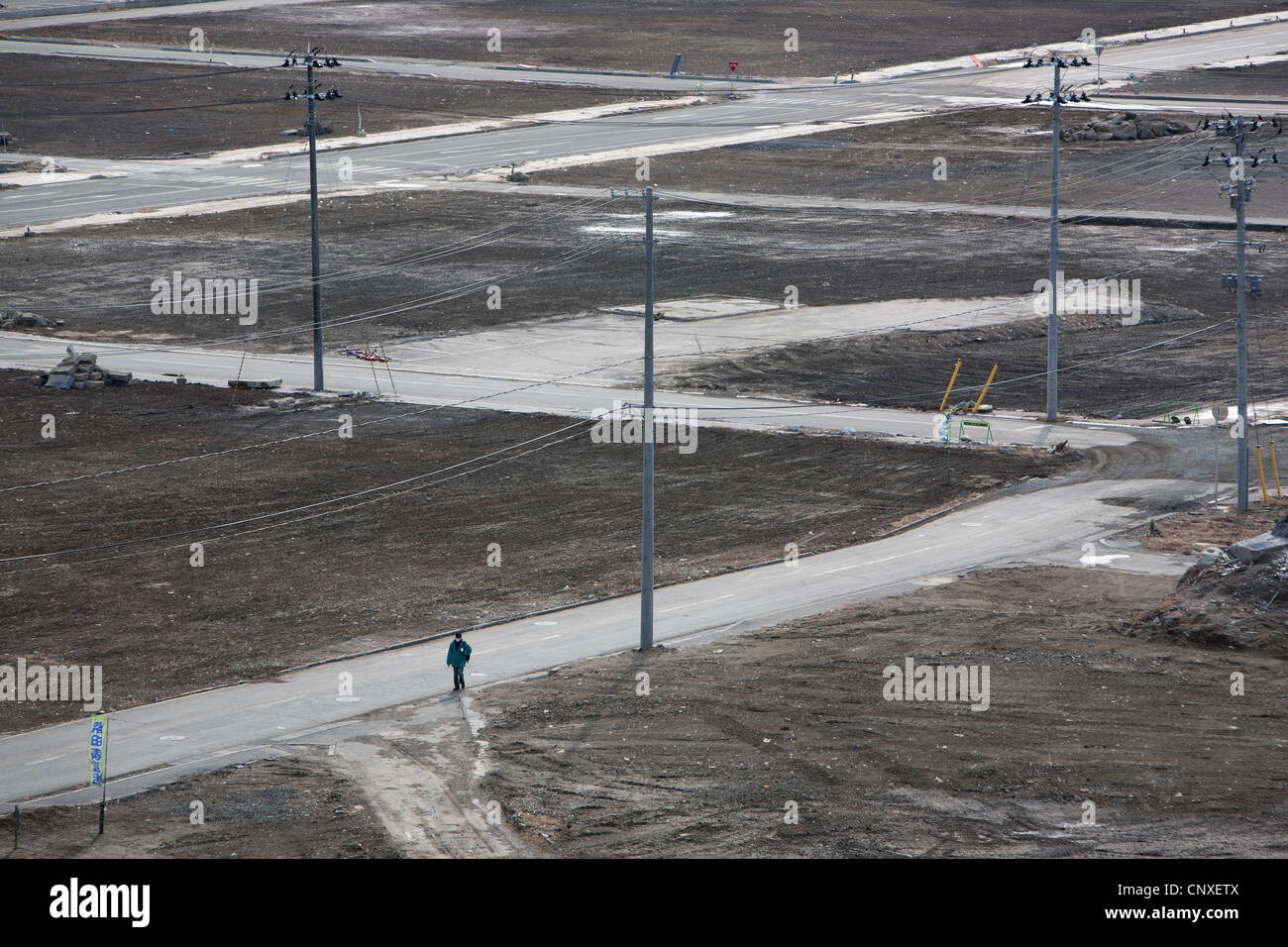 The aftermath of the March 11th 2011 tsunami in Rikuzentakata, Tohoku ...