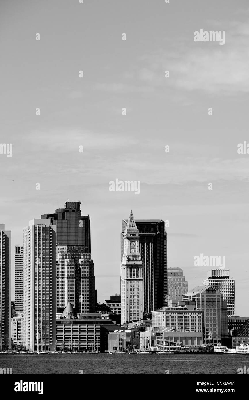 BOSTON SKYLINE MASSACHUSETTS STREET MA CITY URBAN SCENE CITYSCAPES NEW ...