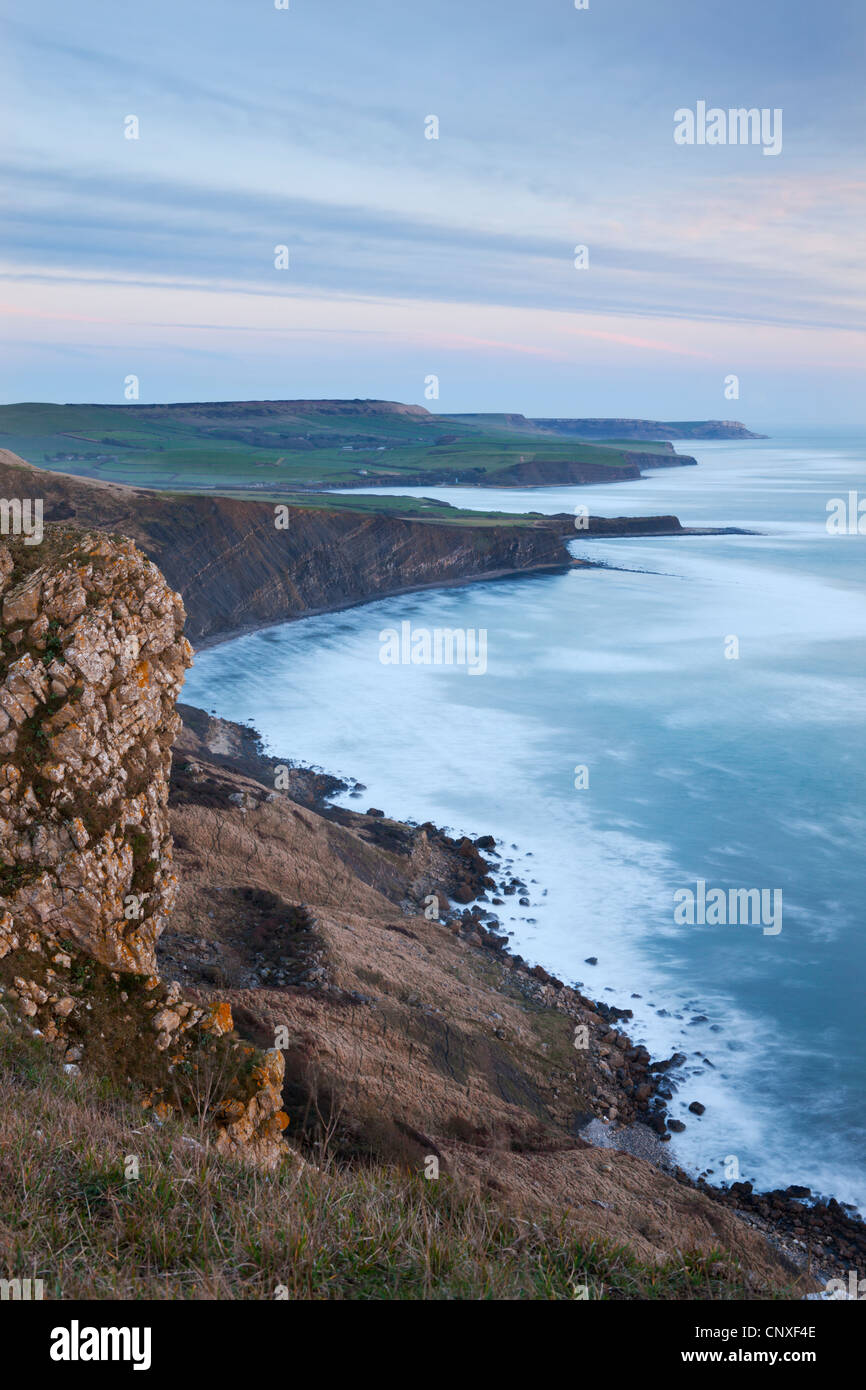 Purbeck Coastline viewed from Gad Cliff, Jurassic Coast World Heritage ...