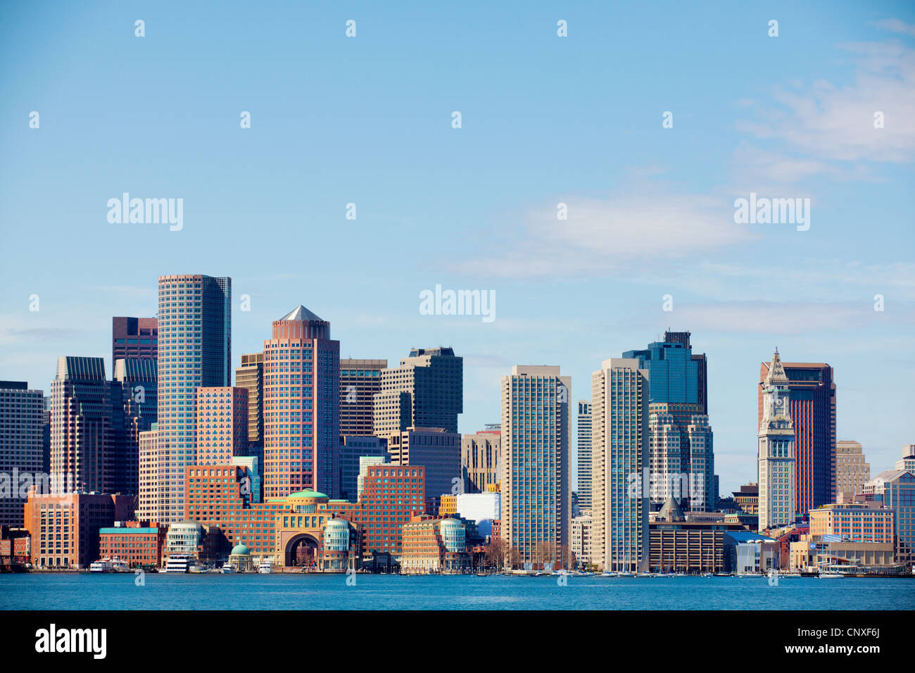 BOSTON SKYLINE MASSACHUSETTS STREET MA CITY URBAN SCENE CITYSCAPES NEW ...